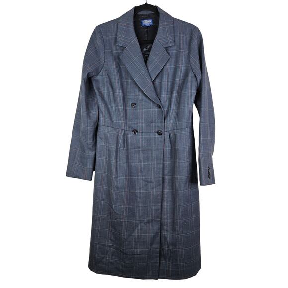 Pendleton | Dresses | Pendleton Double Breasted Dress Virgin Wool Plaid ...